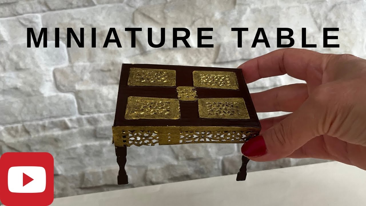 DIY Miniature Dining Table | Handmade Dollhouse Table Tutorial (Step-by ...