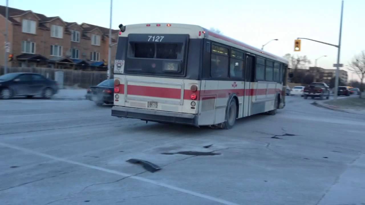 TTC Orion V 7127 on Route 85 Sheppard East to Medowvale - YouTube