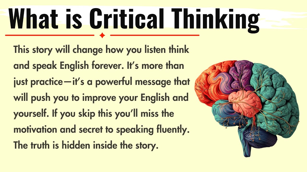 What is Critical Thinking Learn English Through Story Level 1 Speak ...