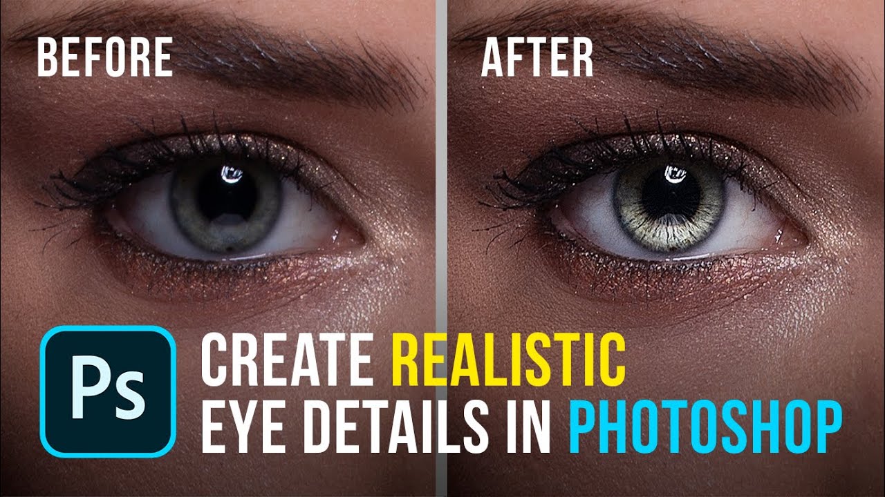 Create Highly Realistic Details In The Eyes in Photoshop - YouTube