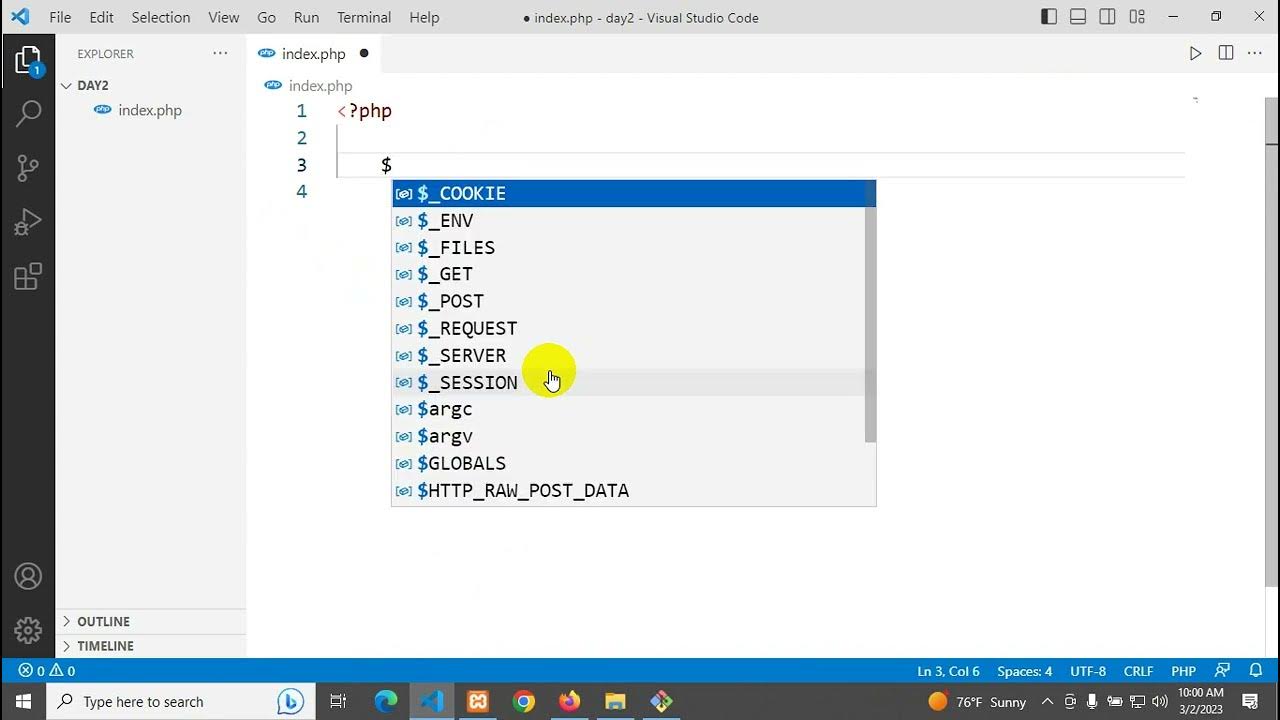 PHP Basic Print, Switch Case, Super Global Variables | SEIP (Batch-11) - YouTube