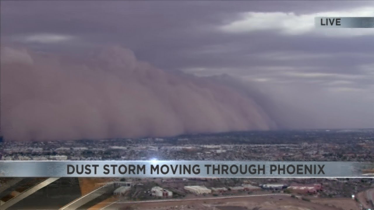 Dust storm moving through Phoenix - YouTube