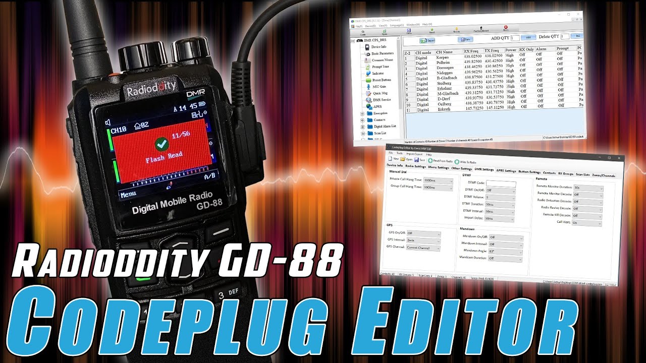 Radioddity GD-88 📻 Codeplug Editor - YouTube