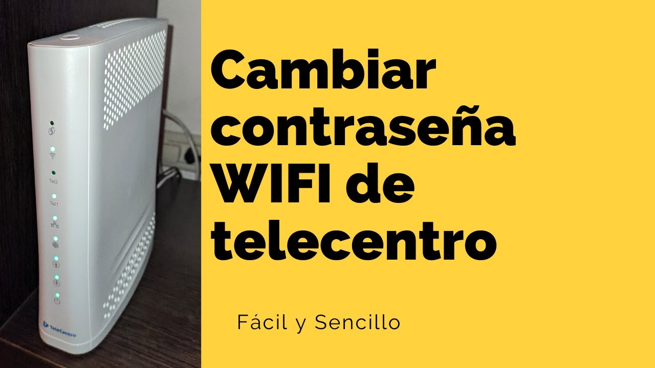 Como cambiar la contraseña de WIFI / Telecentro 2020 - YouTube