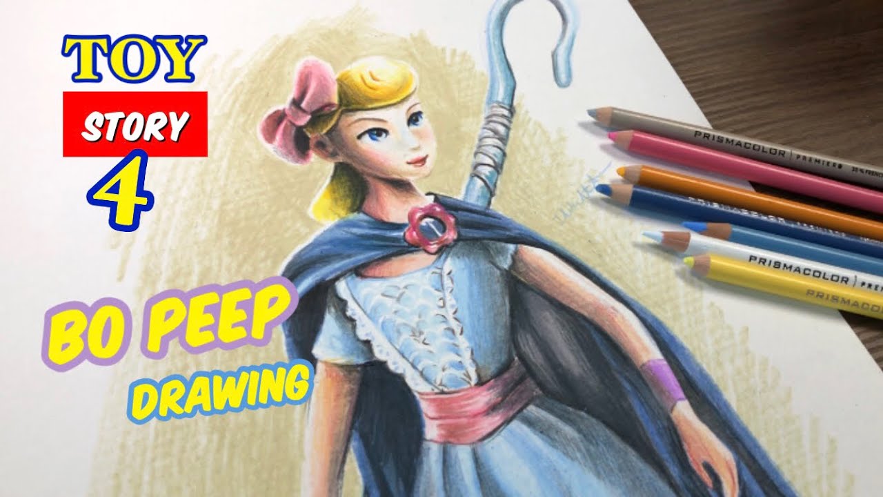 Drawing Bo Peep from Toy Story4🍬토이스토리4 보핍 그리기 - YouTube