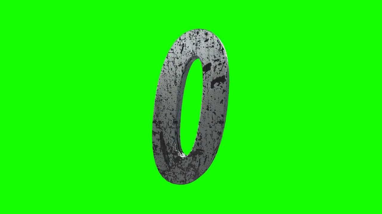 metalic numbers animation in green screen free stock footage - YouTube