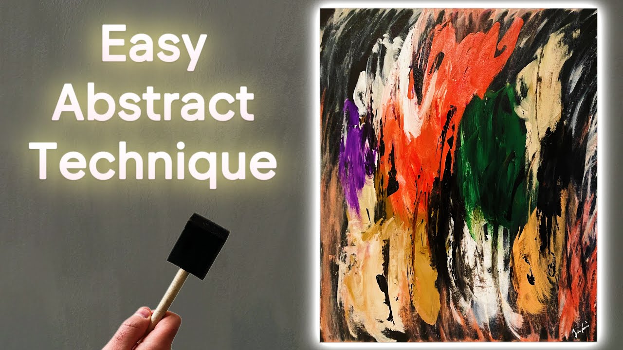 How to Paint Bold & Expressive Abstract Art | Easy Techniques - YouTube
