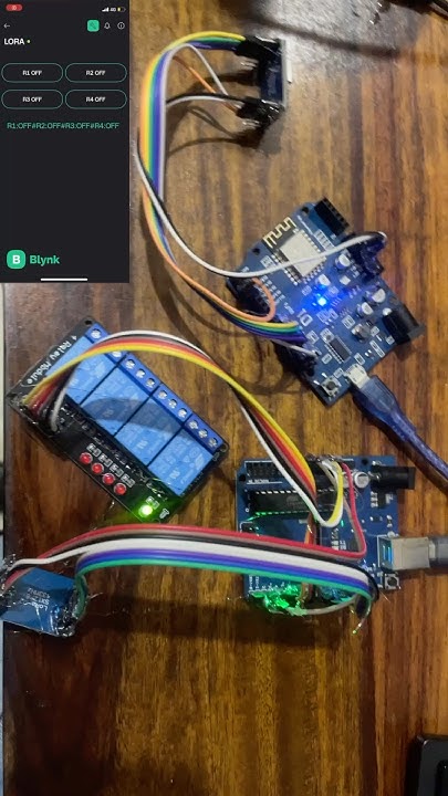LoRa Automation to control relays #esp8266 #blynk - YouTube