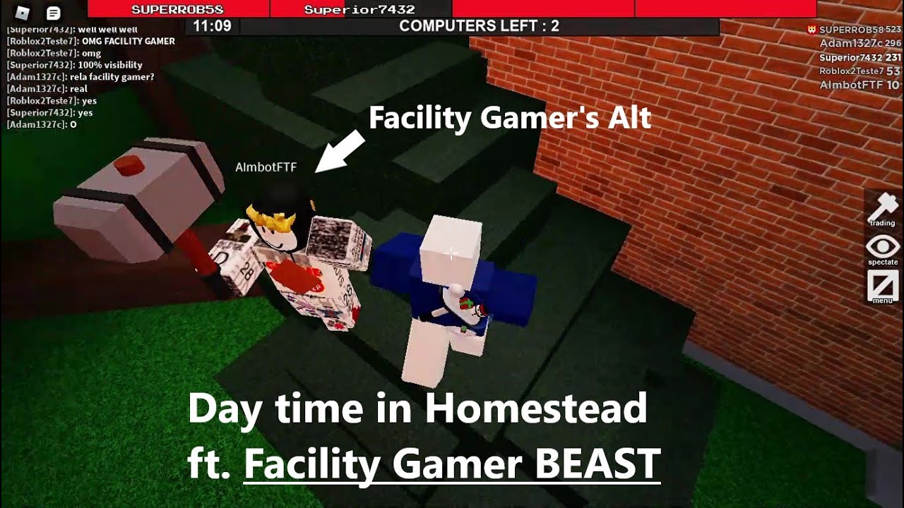 Day time in Homestead ft. Facility Gamer BEAST | Roblox Flee the ...