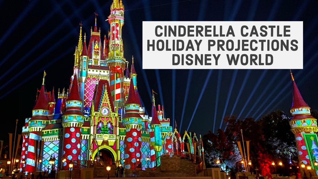 Cinderella Castle Holiday Projections - Magic Kingdom - Disney World ...
