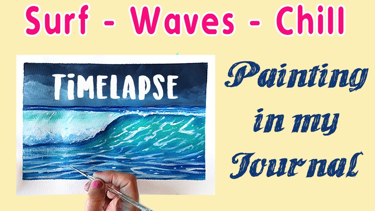 Painting chill out 💓- Painting a stormy wave - YouTube