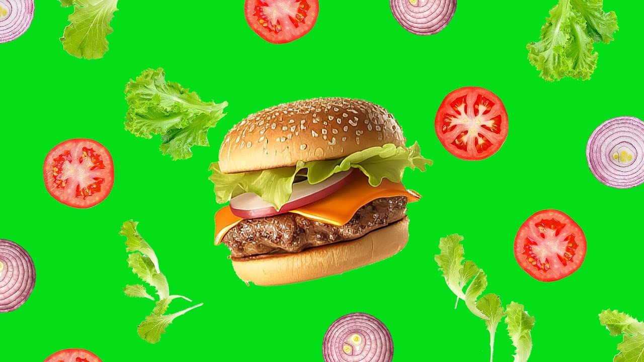 BURGER GREEN SCREEN ANIMATION || GREEN SCREEN VIDEO MOTION GRAPHICS ...