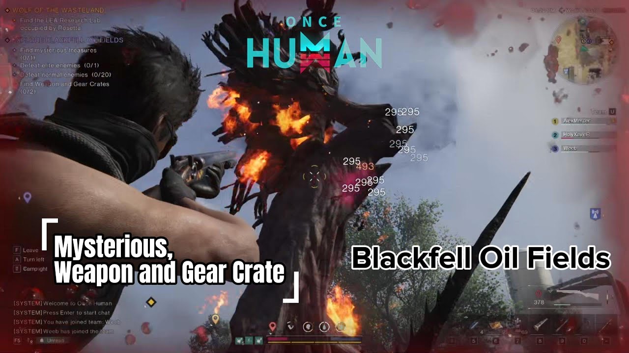 [Once Human] Blackfell Oil Fields : Mysterious, Weapon and Gear Crate ...