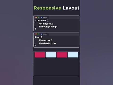 Responsive Layout #csstutorial #css - YouTube