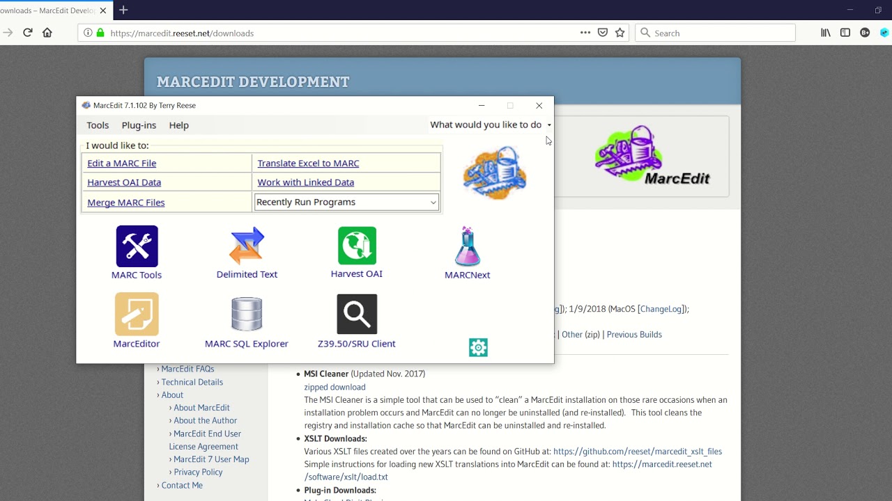 MarcEdit: Going Deeper -- Selecting the right version to install - YouTube