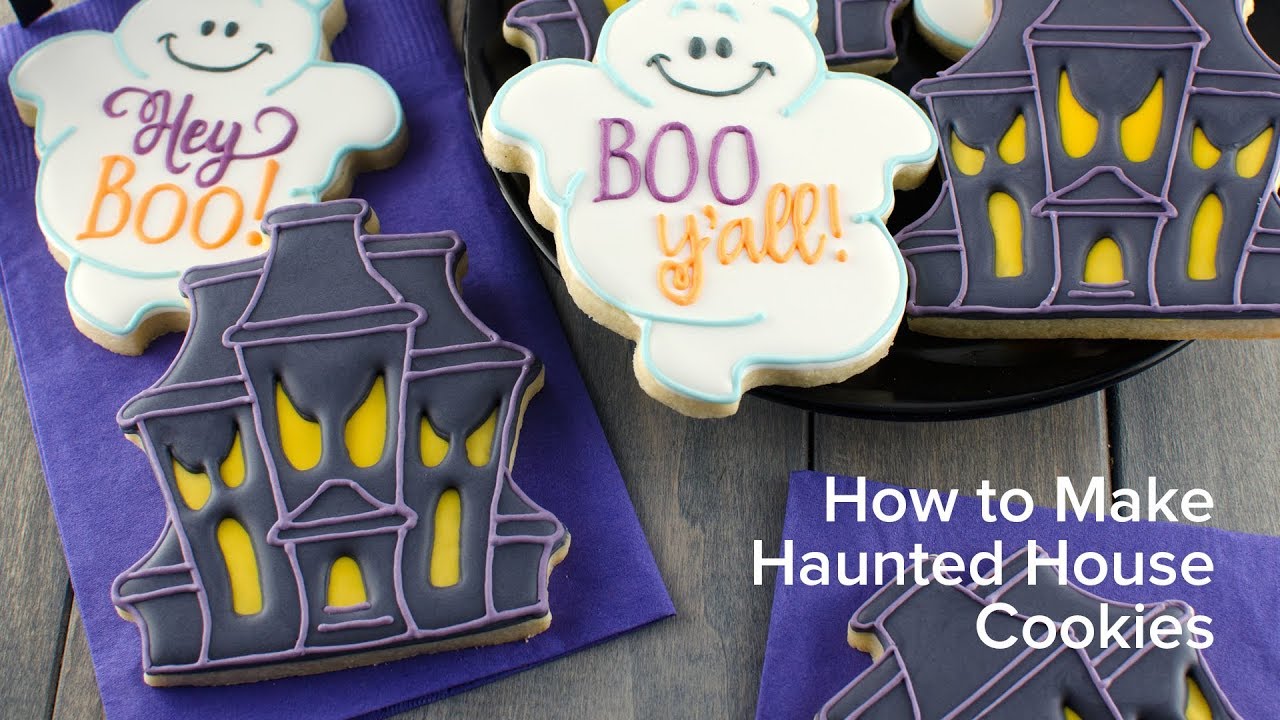 How to Make Haunted House Cookies - YouTube