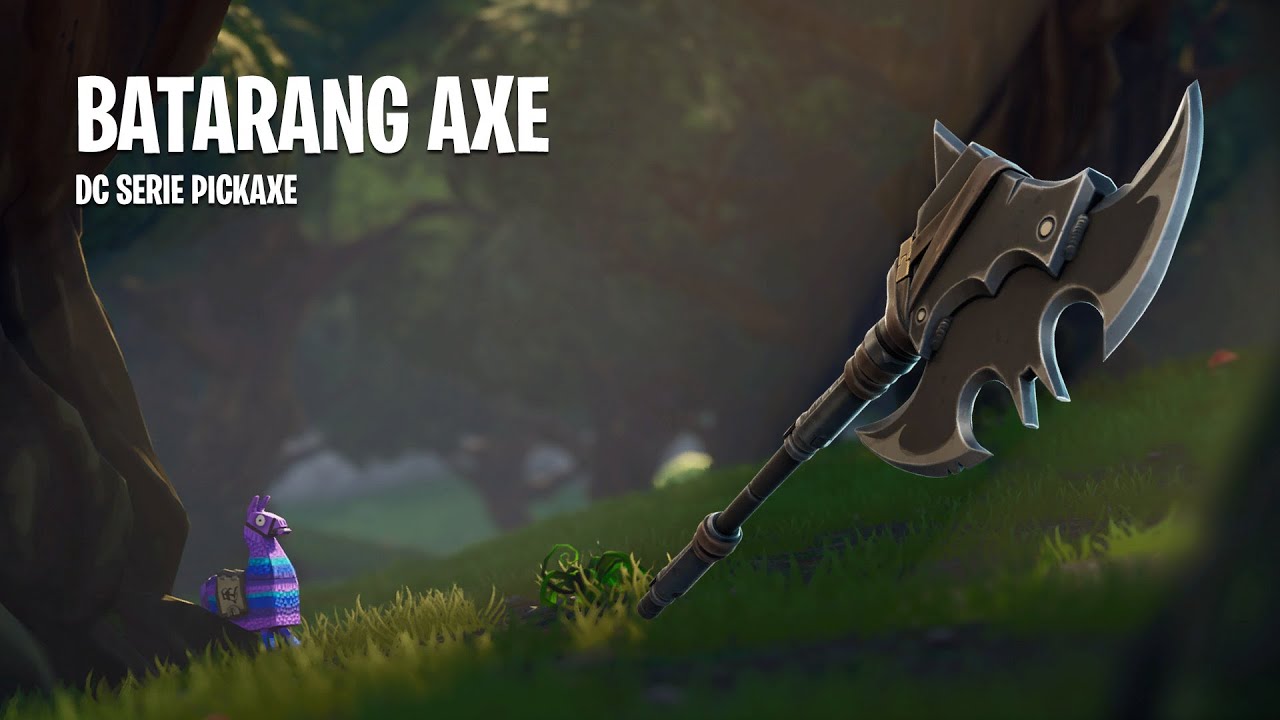 Batarang Axe | DC Series Pickaxe | Fortnite - YouTube