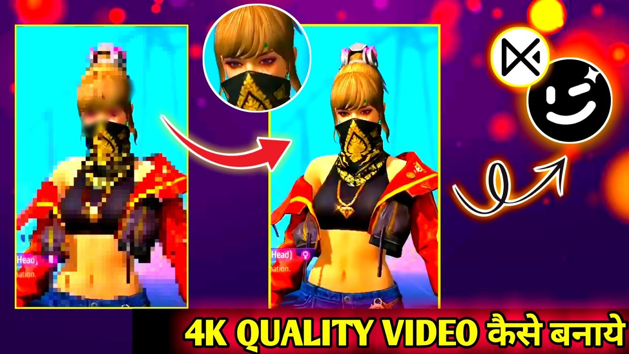 4k quality tutorial free fire/free fire high quality video editing free fire hd video kaise ...