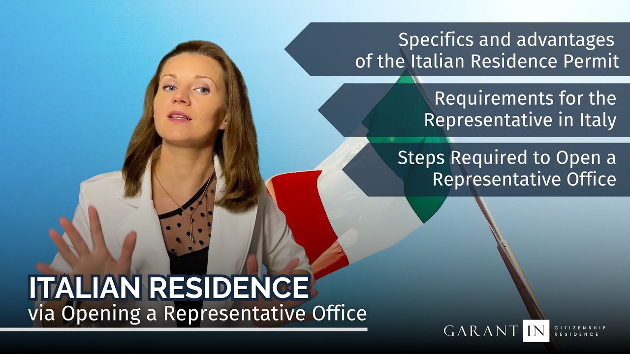 Italian Residence Permit via Opening a Representative Office - YouTube