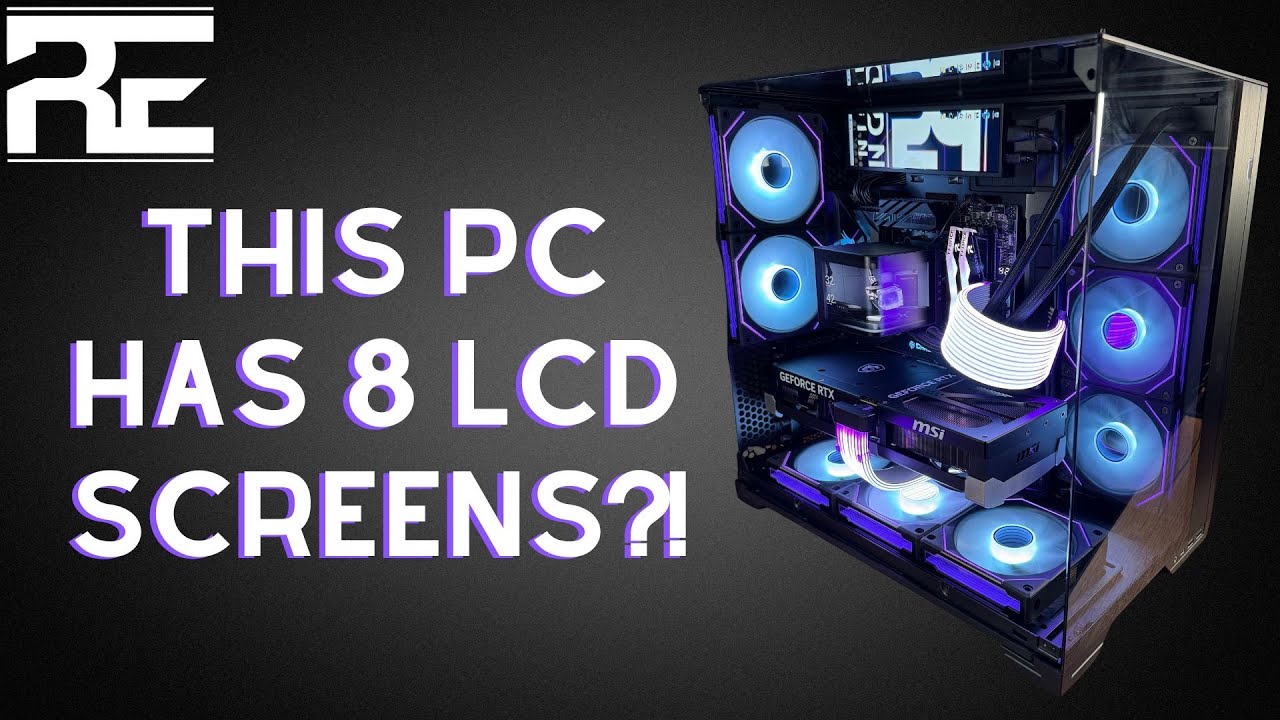 🔴8 LCD screens inside this PC?! | PC build #268 - YouTube
