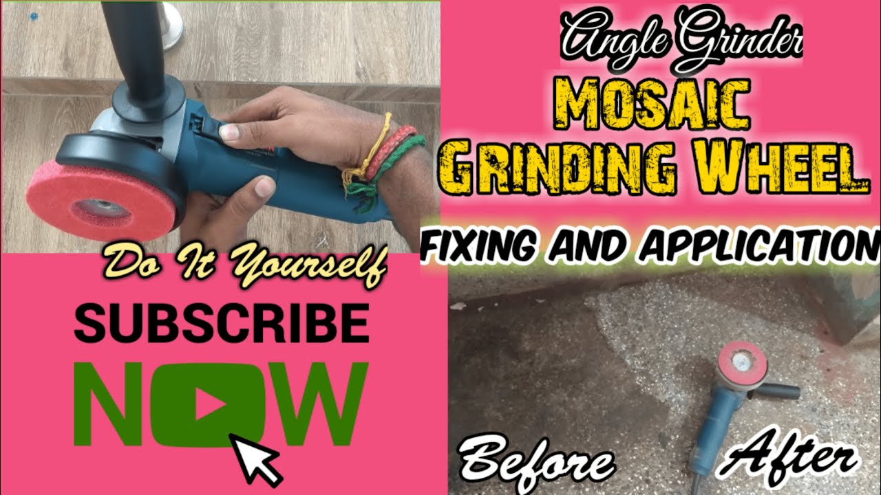 Mosaic Grinding Wheel fixing and its application using an Angle grinder ...