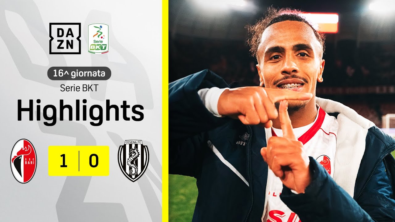 DORVAL fa sognare il San Nicola: Bari-Cesena 1-0 | Serie BKT | DAZN Highlights - YouTube