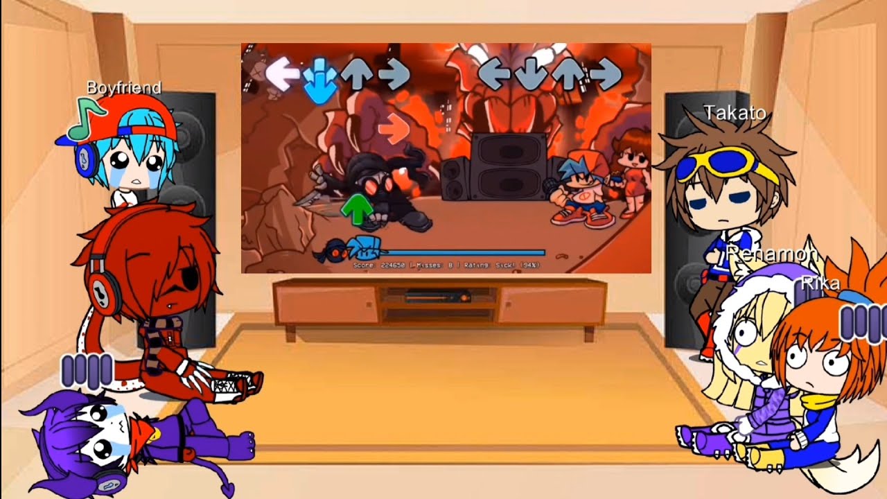 Digimon Tamers y sus cámaras reaccionan a FNF vs hank aselerant - YouTube