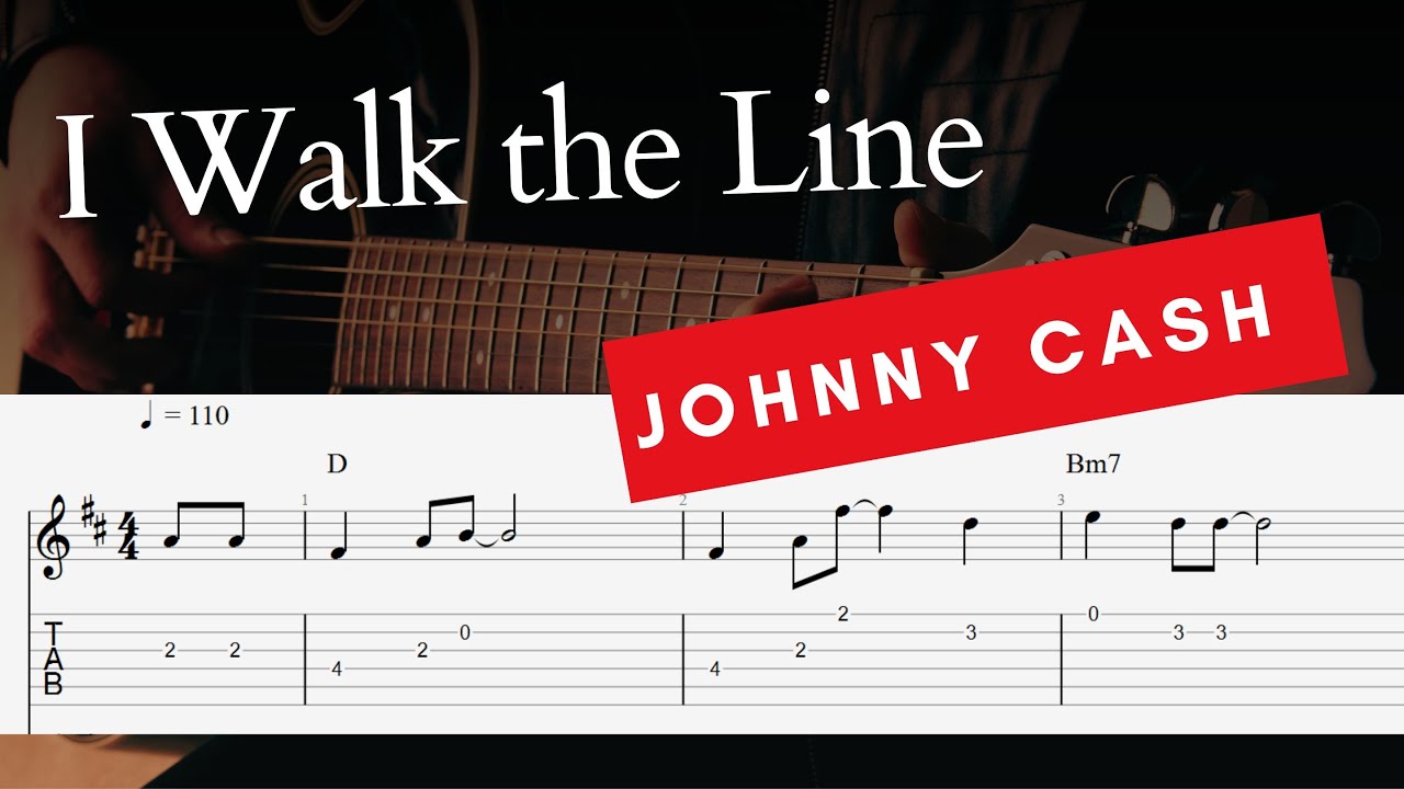 I Walk the Line · Johnny Cash | EASY Fingerstyle Guitar Lessons TAB ...