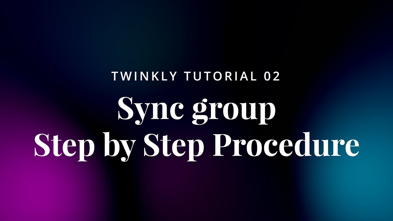 02 Twinkly Tutorial - Sync Group step by step - YouTube