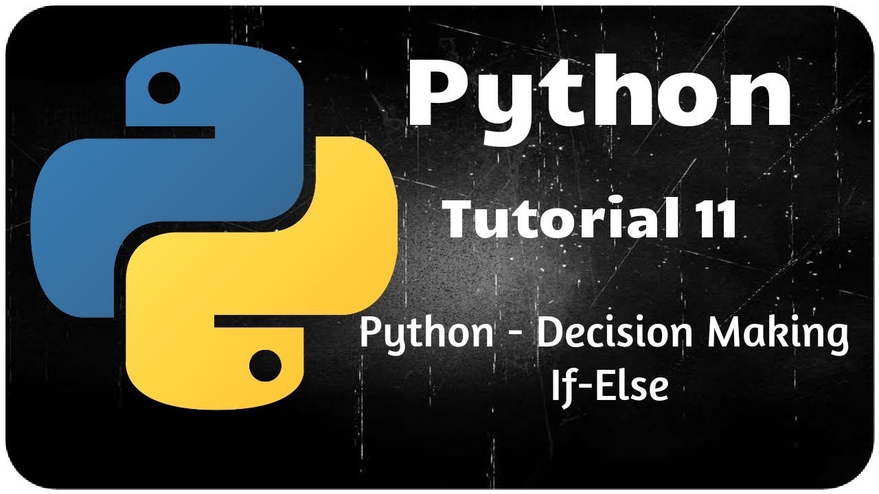Python Programming Tutorial 11 Decision Making Statement If Else