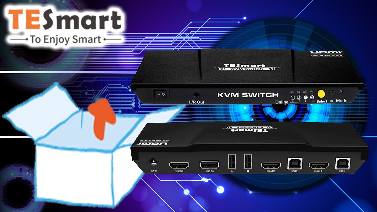 Unboxing | TESmart HDMI 4K @ 60Hz Ultra HD 2x1 HDMI KVM Switch - YouTube