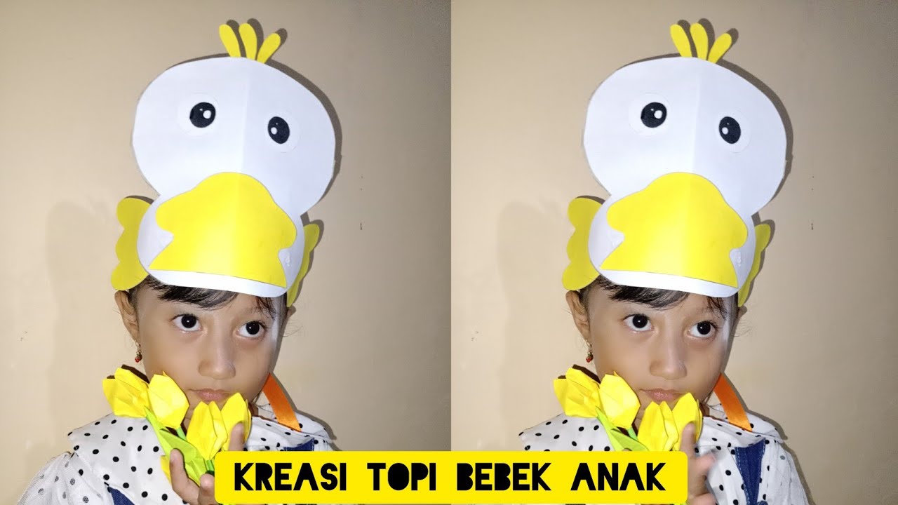 Tutorial membuat topi Donal duck bebek dari kertas || Kreasi topi anak ...
