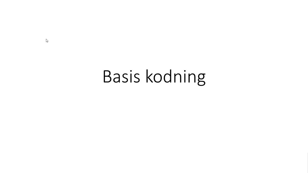 Basis kodning - YouTube