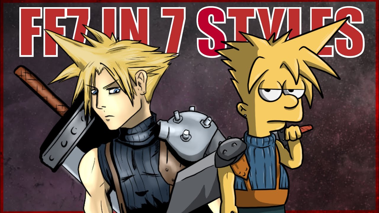 Drawing Cloud Strife In 7 Styles YouTube drawing-cloud-strife-in-7-styles-youtube