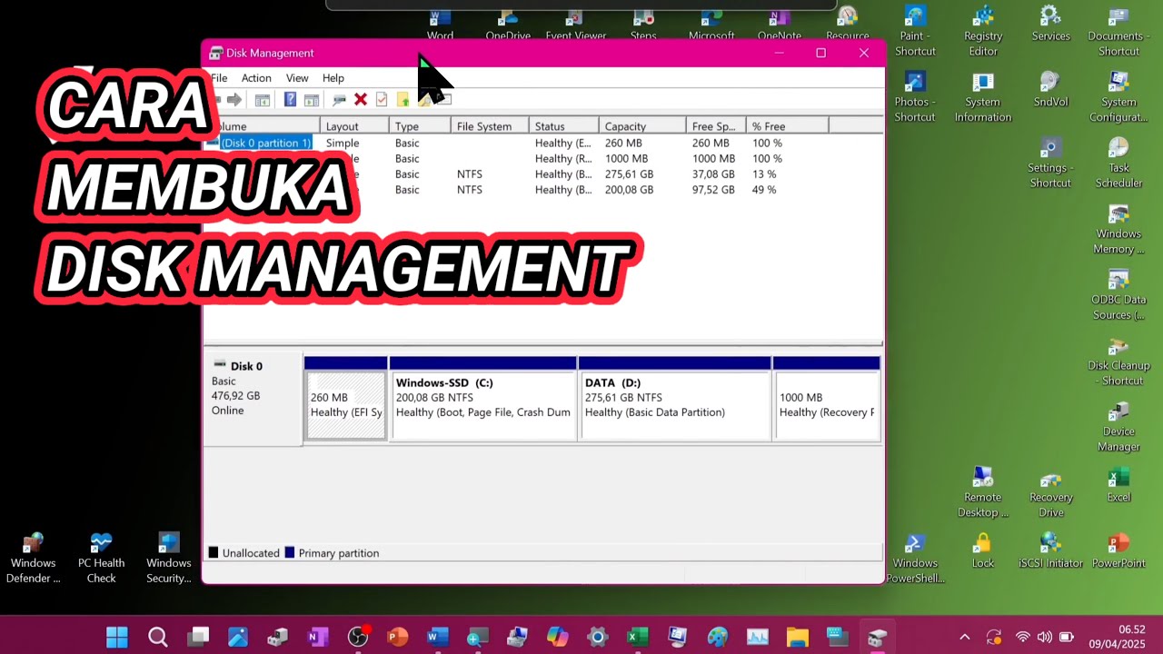 Tutorial Membuka Disk Management di Komputer (Laptop) Windows 11 - YouTube