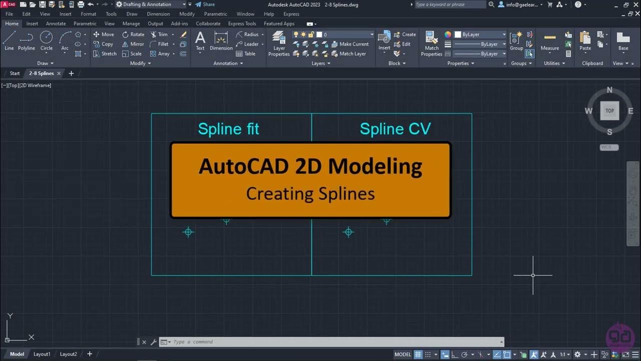 2 8 How To Draw Splines In Autocad Autocad 2023 Youtube