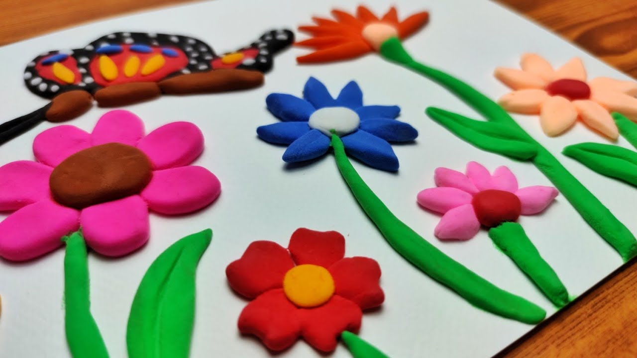 DIY How to Make Polymer Clay | How to make flower garden with clay ...