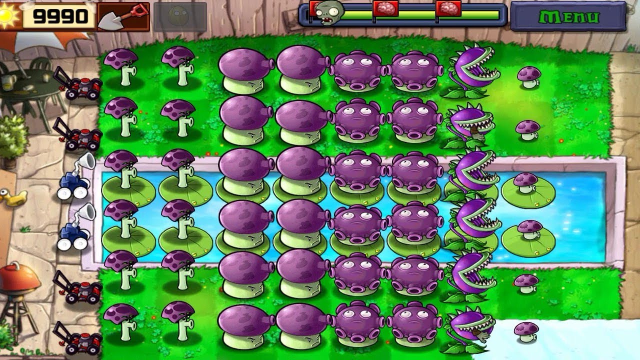 Purple Plants vs All Zombies Gameplay [ 1080p ] | Pvz Hack - YouTube