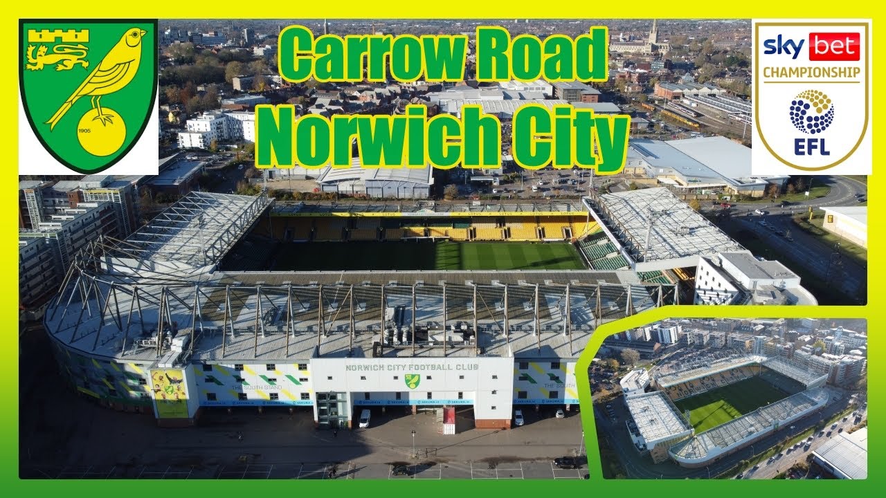 Ep49. Carrow Road by drone. Home of Norwich City. In the Championship ...