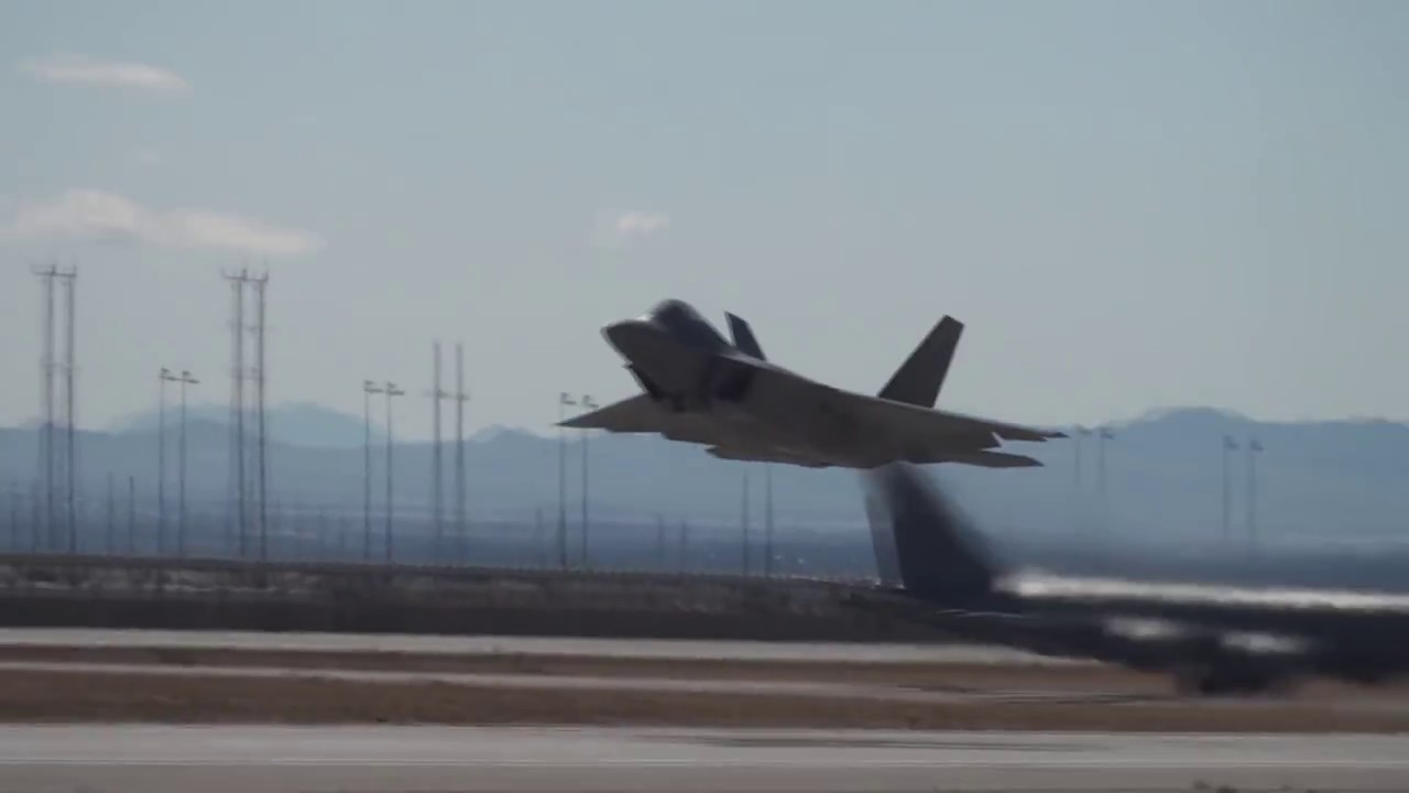 F-22 Raptor's during Red Flag 11-3 - YouTube