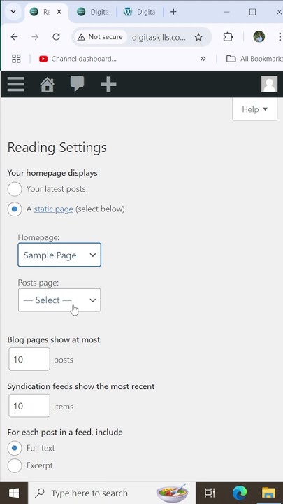 How to Change the Homepage | WordPress Tutorial Beginners #wordpresstutorial # ...