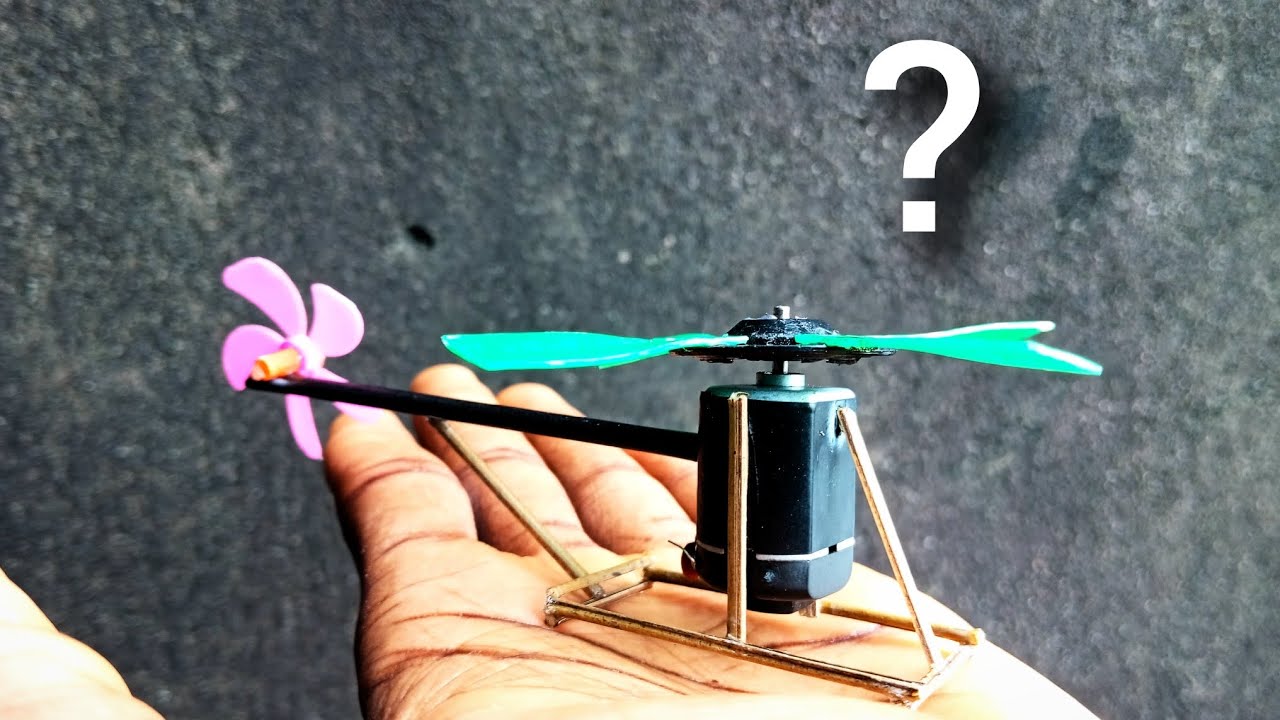 How to Make Flying Helicopter with DC motor - YouTube