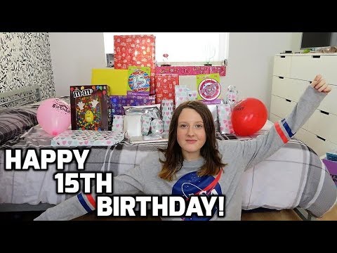 May's 15th Birthday - Opening Presents - YouTube
