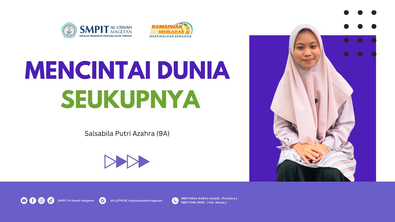 KULTUM RAMADHAN TERBARU 2023 “MENCINTAI DUNIA SECUKUPNYA” Salsabila ...