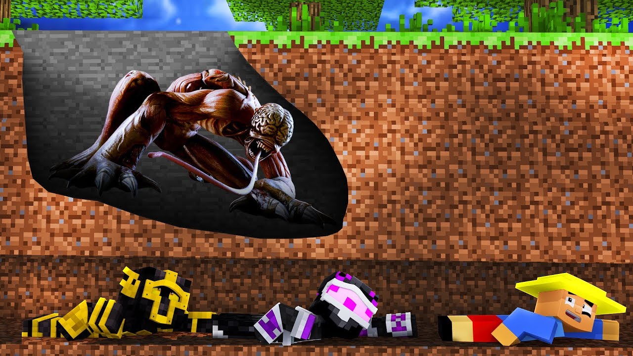 ESCAPAMOS DEL MONSTRUO BAJO TIERRA!? ESCONDETE DEL MONSTRUO EN ...