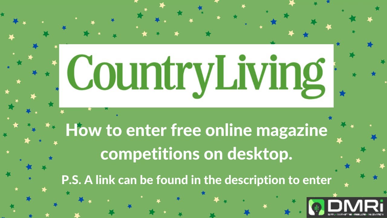 How to Enter Free Country Living Competitions on Desktop - YouTube