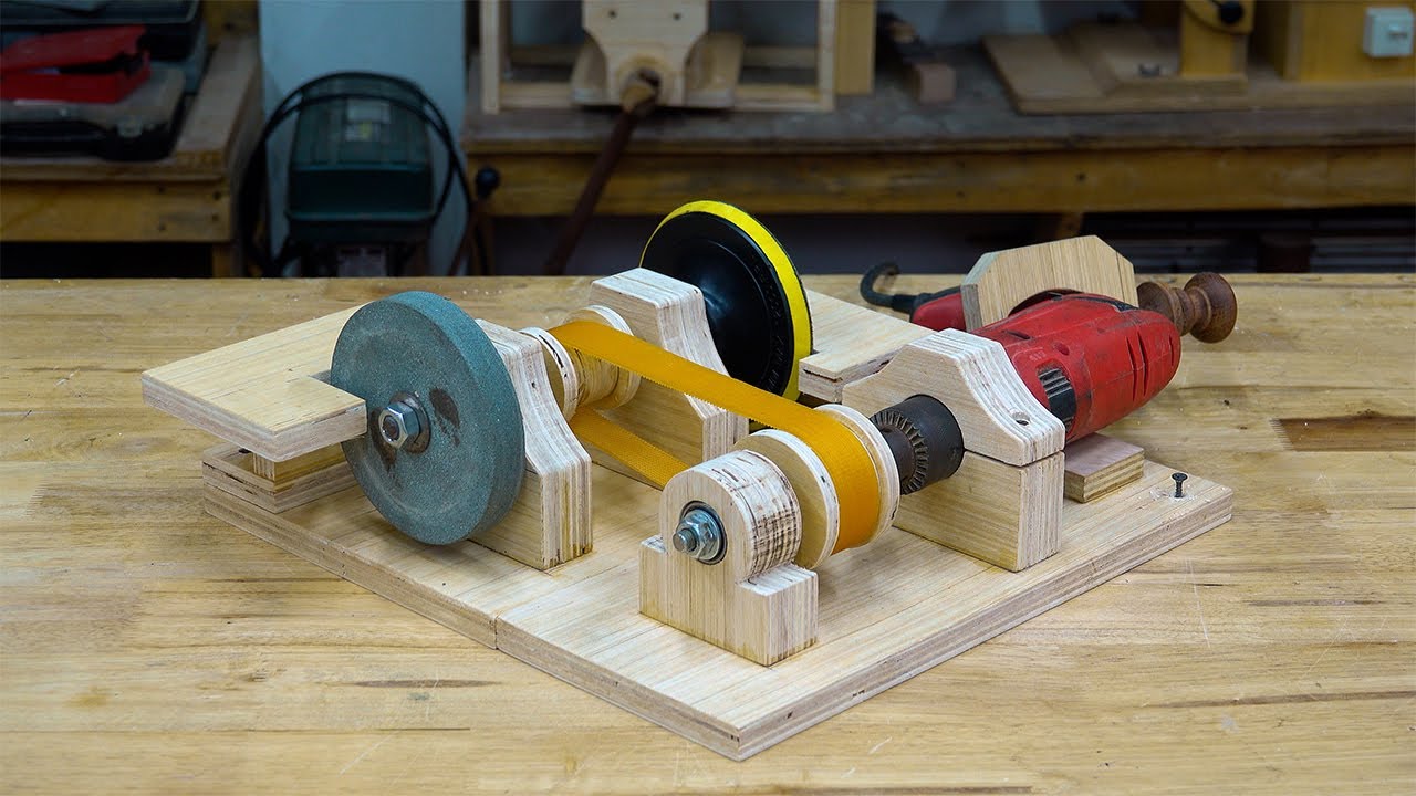 Build Your OWN POWER TOOL with This Drill Powered Disc Sander! - YouTube