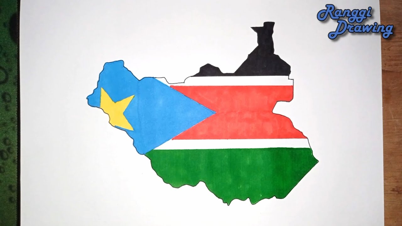 How to Draw Map of South Sudan - YouTube