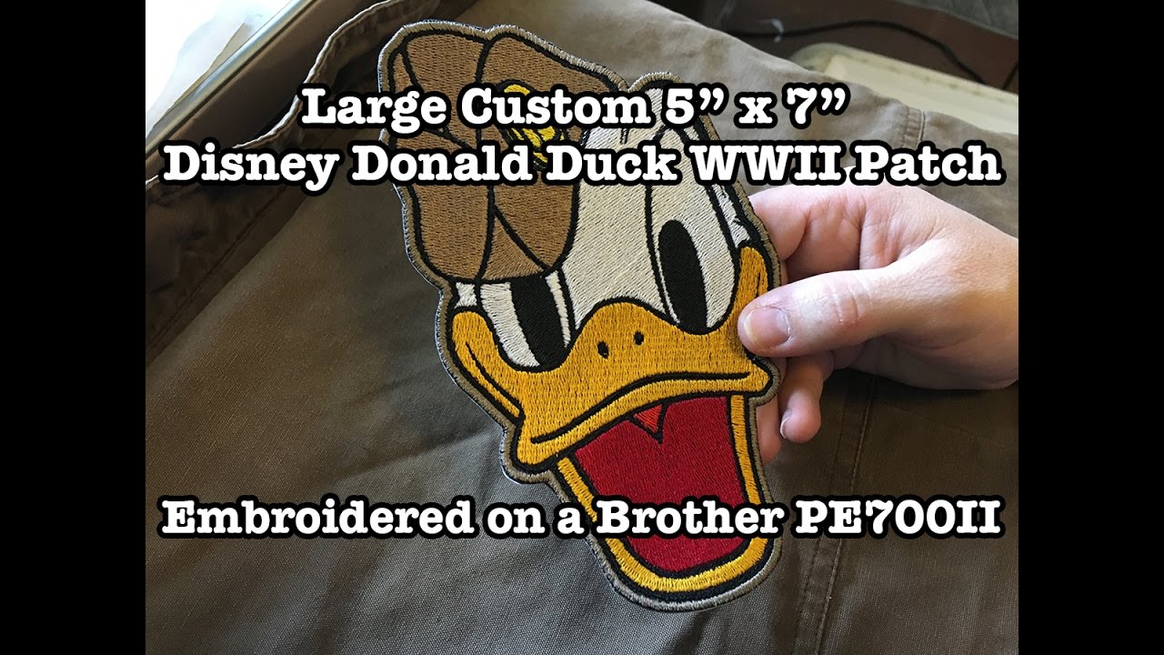 Disney Donald Duck WWII Military Custom Patch on Brother PE700II ...