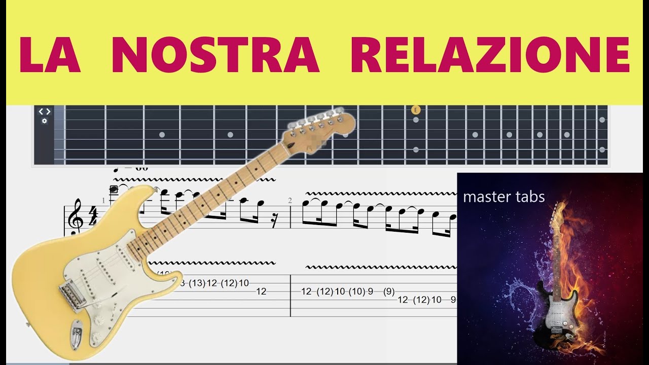 LA NOSTRA RELAZIONE |#vascorossi#|Guitar Tab| #Mastertabs# ...